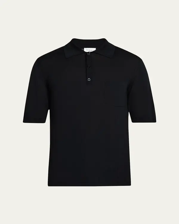 Saint Laurent Fine Gauge Wool Polo Shirt