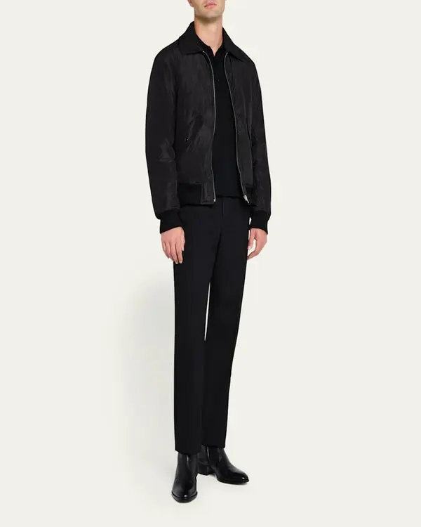 Saint Laurent Fine Gauge Wool Polo Shirt