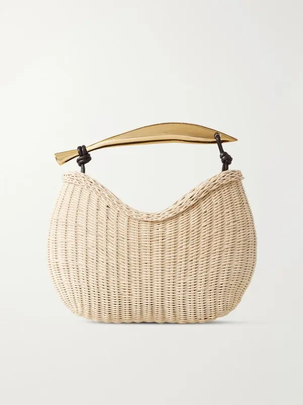 Bottega Veneta Sardine Small Raffia Shoulder Bag - Neutrals