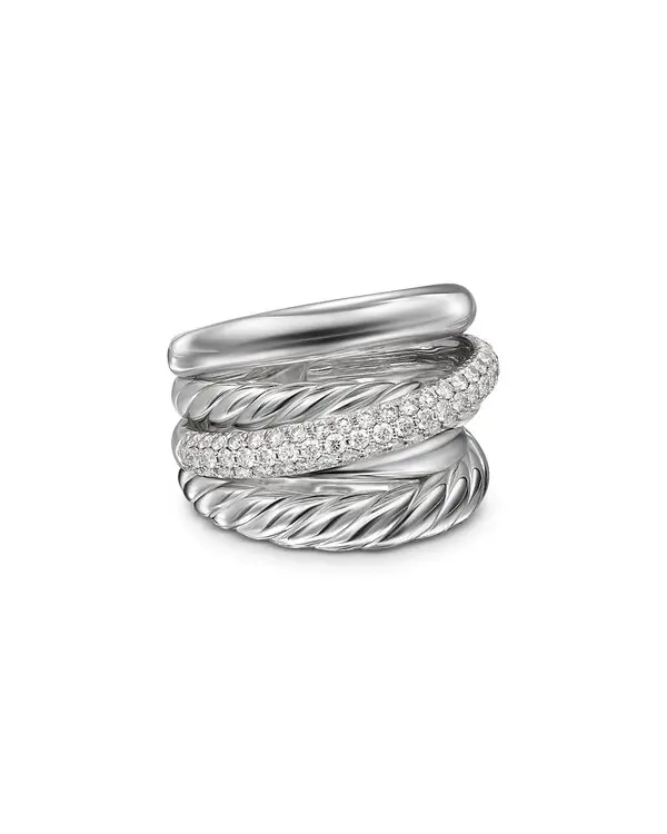 David Yurman Crossover Five-row Ring - Silver