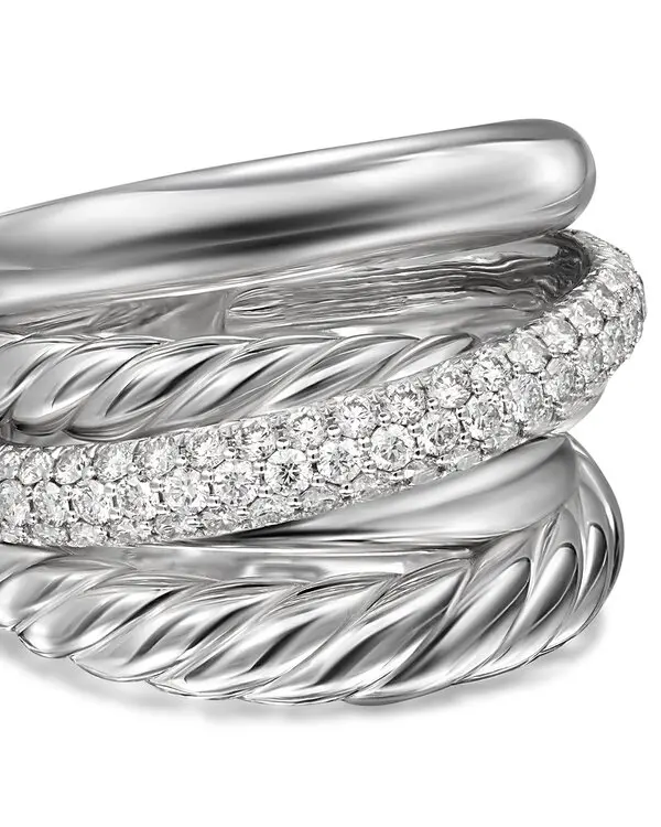 David Yurman Crossover Five-row Ring - Silver