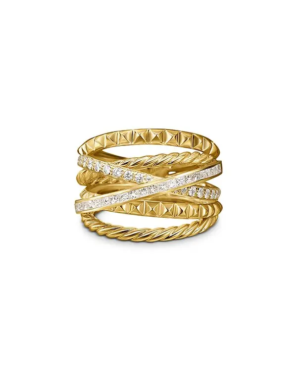 David Yurman Crossover Trio Six Row Ring - Gold