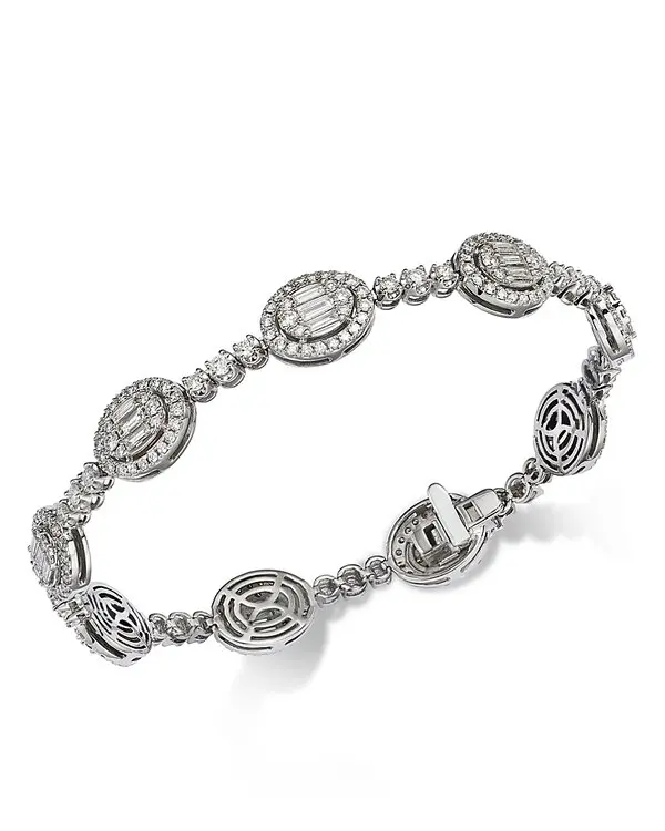 Bloomingdale'S 14k Gold Diamond Tennis Bracelet - White