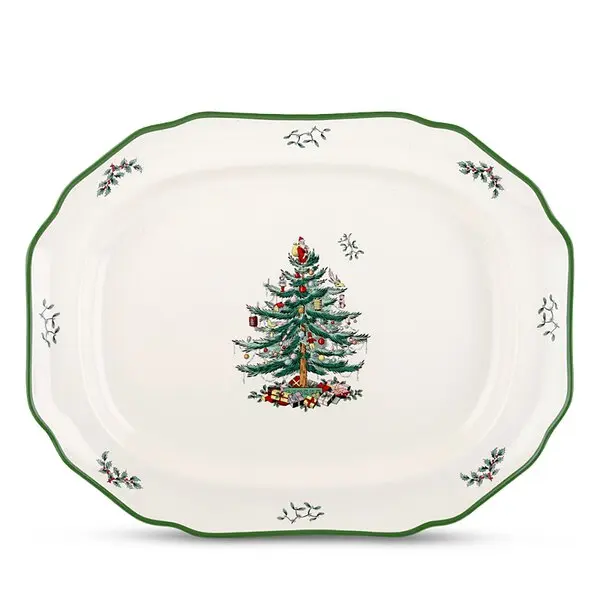 SPODE Christmas Tree Platter - Sculpted
