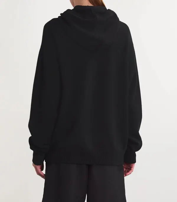 Harrods Cashmere Hoodie - Black