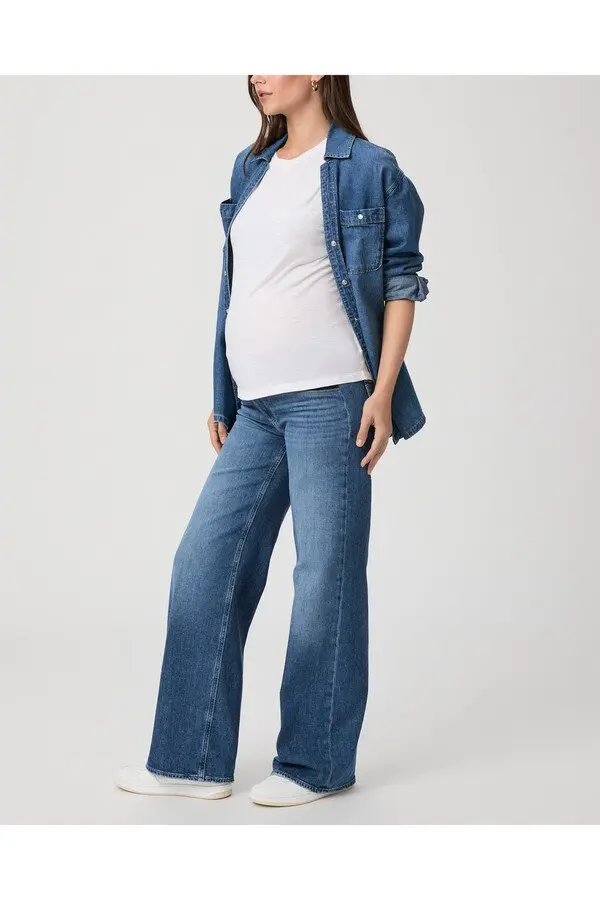 Paige Sasha Maternity Wide Leg Jeans