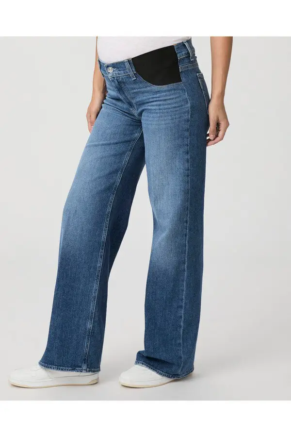 Paige Sasha Maternity Wide Leg Jeans