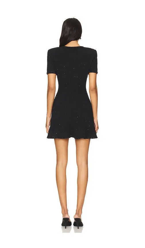 self portrait buttoned knit mini dress Blue Jewel Button Knit Mini Dress  self-portrait-US