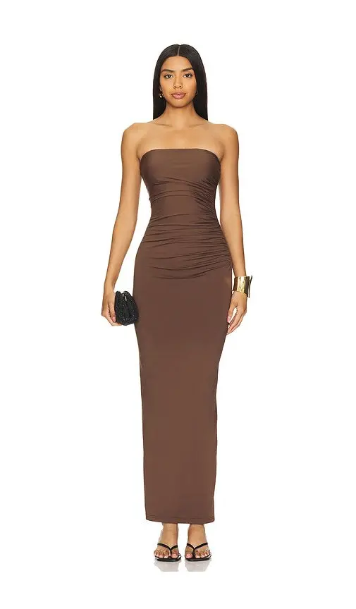 NAKEDVICE The Evelyn Dress - Chocolate Brown