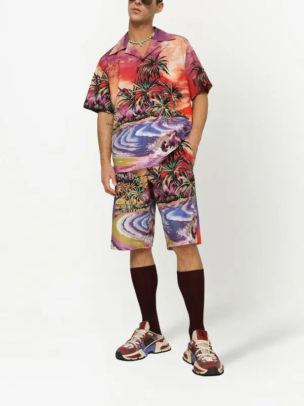 Dolce & Gabbana Printed Bermuda Shorts - Multicolour