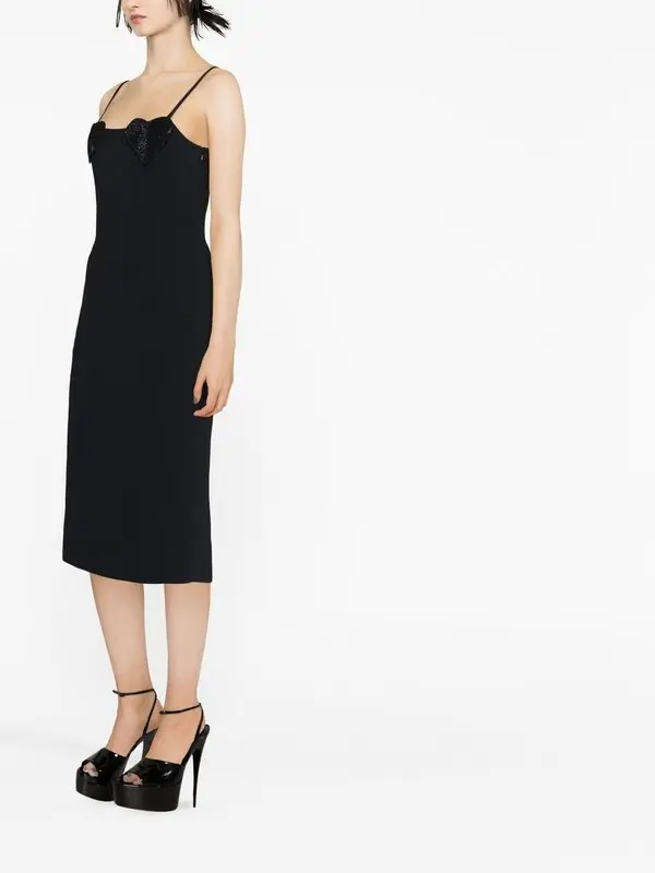 Blumarine Heart Sequin Midi Dress