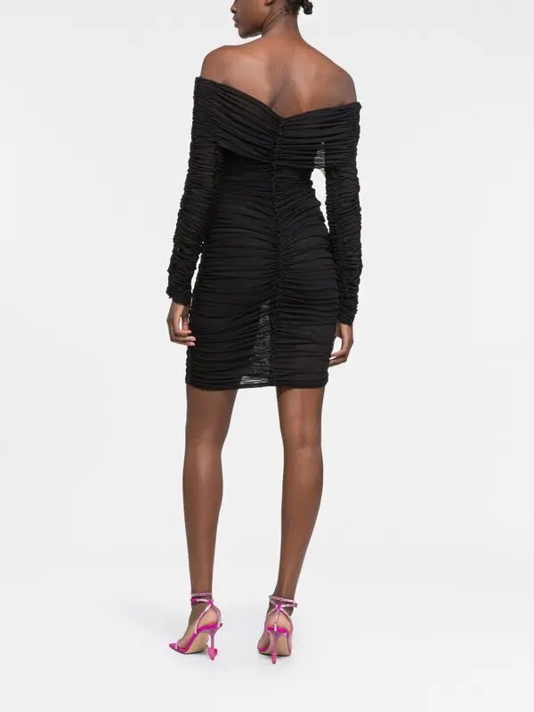 AZ FACTORY BY ESTER MANAS Ruched Off-shoulder Mini Dress