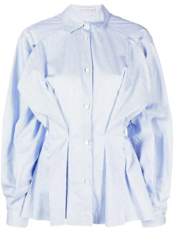 Palmer//harding Striped Cotton Shirt - Blue