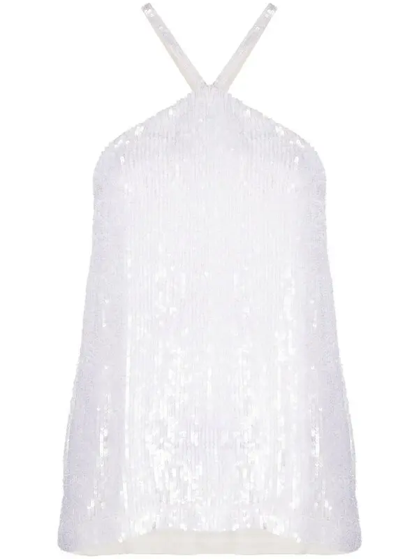 PAROSH P.a.r.o.s.h. Sequinned Halterneck Top