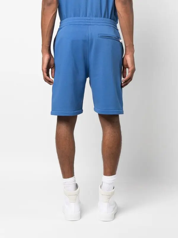 Alexander McQueen Logo Cotton Shorts - Blue