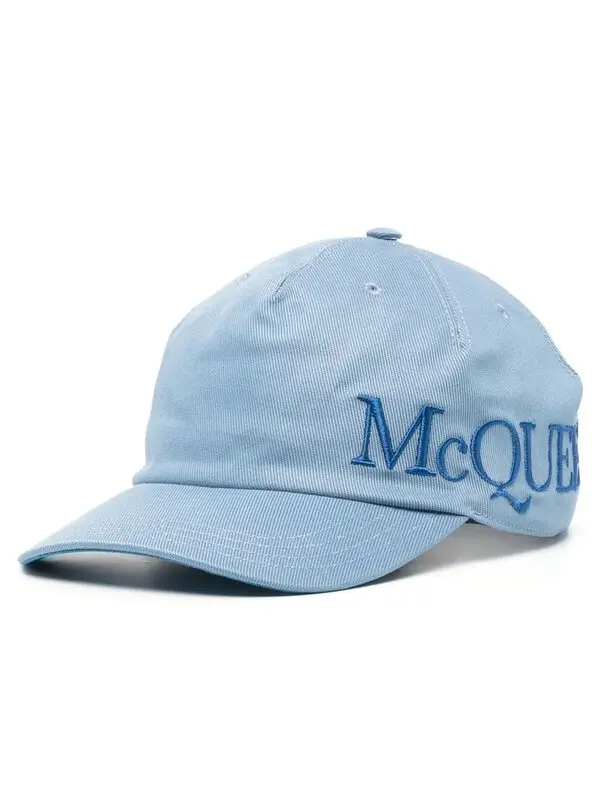 Alexander McQueen Embroidered Logo Baseball Cap - Blue