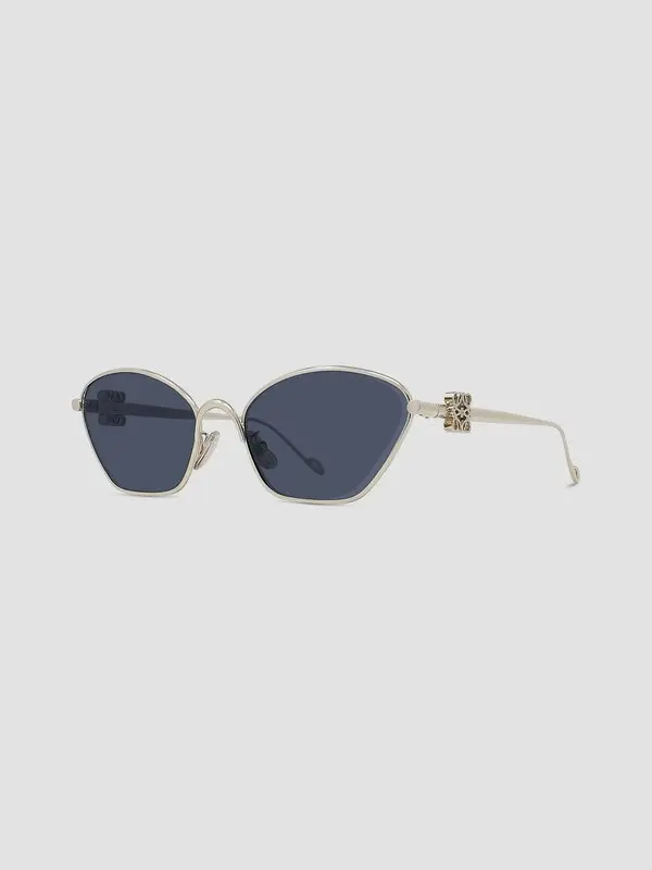 Loewe Anagram 57mm Cat-eye Sunglasses - Blue Silver