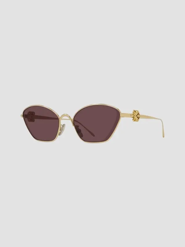 Loewe Anagram 57mm Cat-eye Sunglasses - Gold Violet