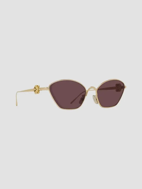 Loewe Anagram 57mm Cat-eye Sunglasses - Gold Violet