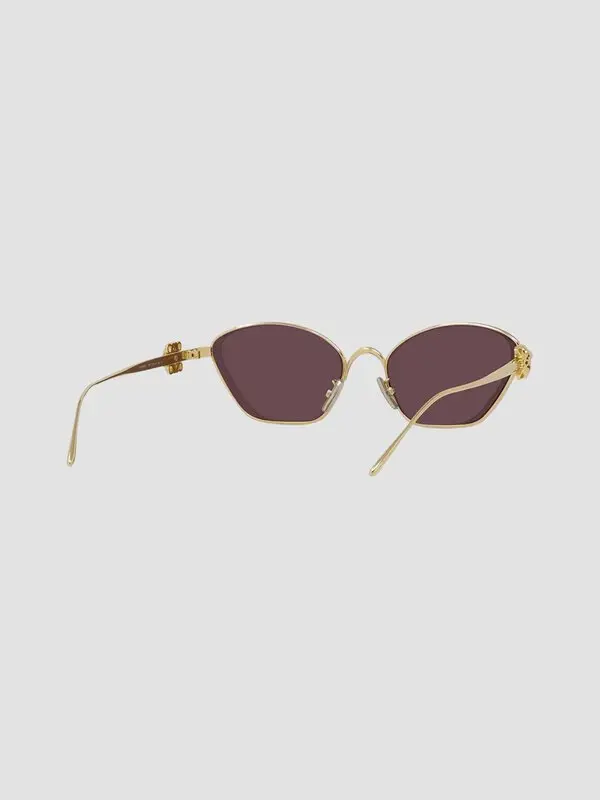 Loewe Anagram 57mm Cat-eye Sunglasses - Gold Violet