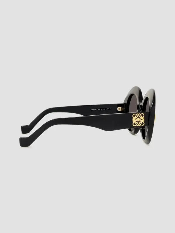 Loewe Anagram 50mm Oval Sunglasses - Grey Black