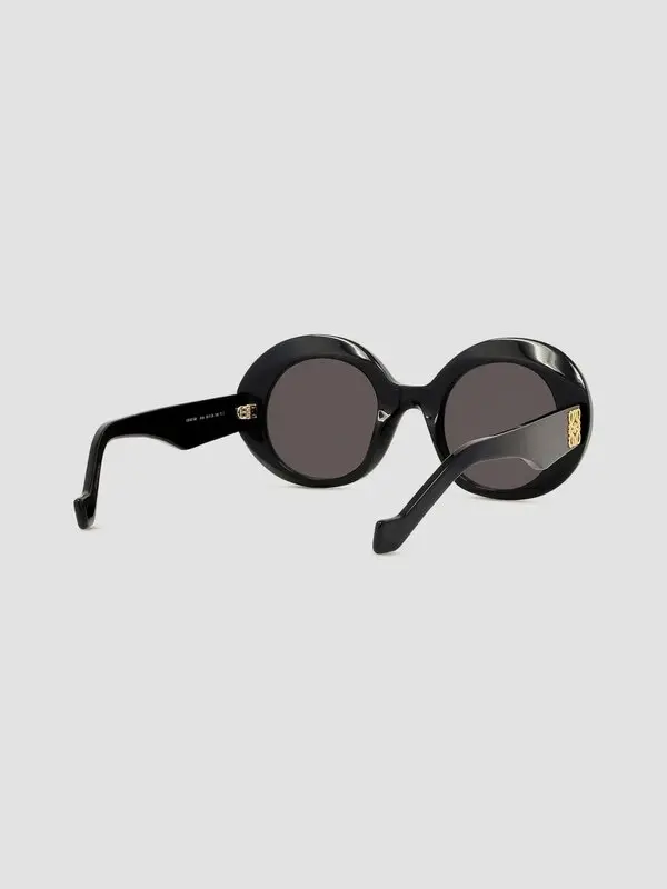 Loewe Anagram 50mm Oval Sunglasses - Grey Black