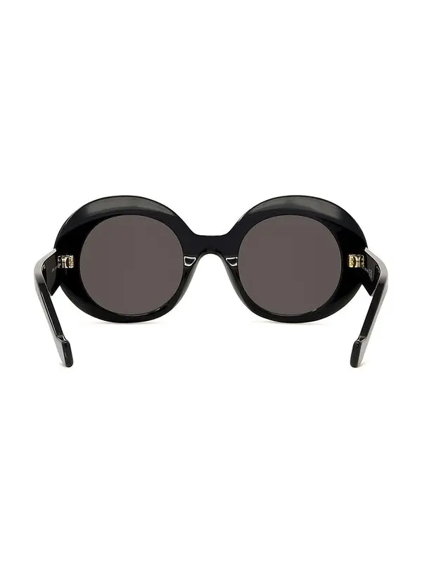 LOEWE Anagram 50MM Oval Sunglasses in Grey Black Horn $420 Loewe Anagram 50mm Oval Sunglasses | Nordstrom main image 3