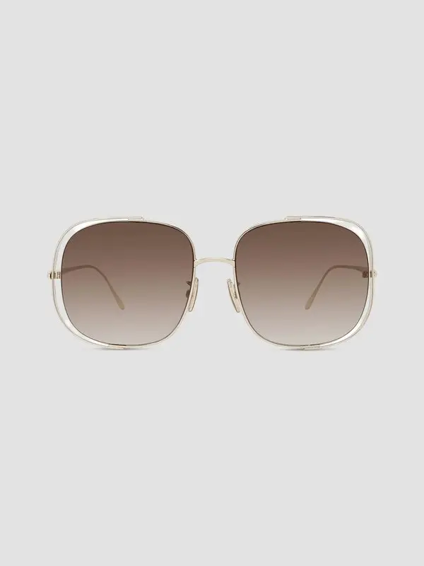 Loewe Signature 57mm Rectangular Sunglasses