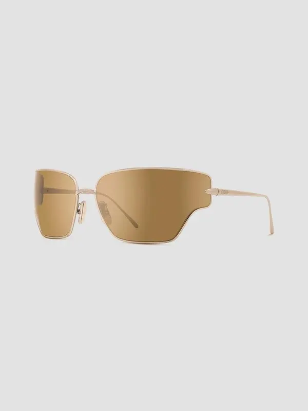 Loewe Signature 70mm Wrap Sunglasses - Brown Gold