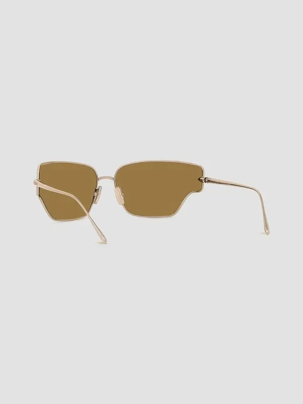Loewe Signature 70mm Wrap Sunglasses - Brown Gold