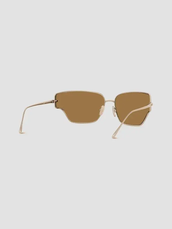 Loewe Signature 70mm Wrap Sunglasses - Brown Gold