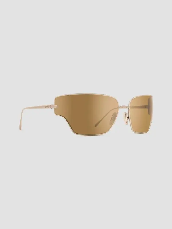 Loewe Signature 70mm Wrap Sunglasses - Brown Gold