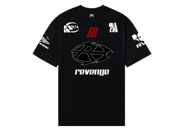 REVENGE Racer Patch Tee Shirt - Black