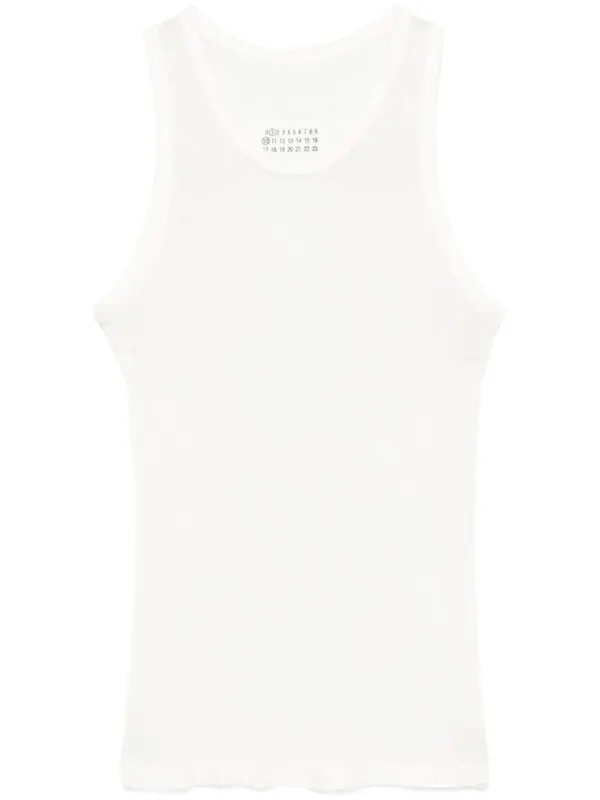 MAISON MARGIELA Silk Tank Top - White