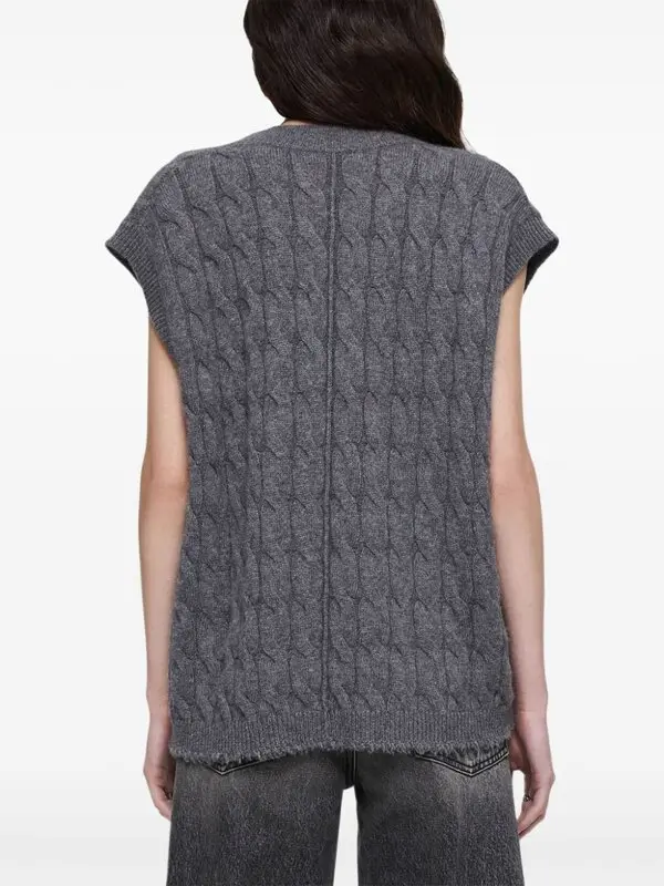 RE/DONE Cable-knit Cashmere Vest