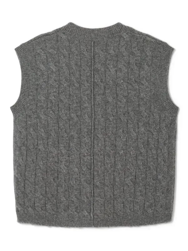 RE/DONE Cable-knit Cashmere Vest