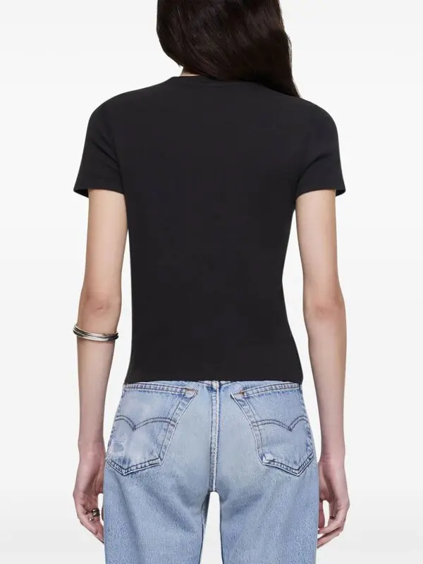 RE/DONE Rhinestone Embellished Cotton T-shirt