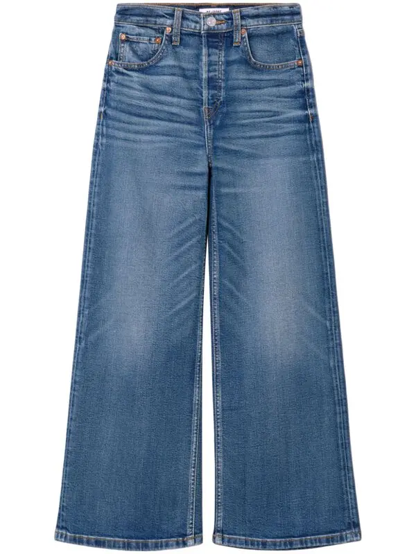 RE/DONE High-rise Wide-leg Jeans