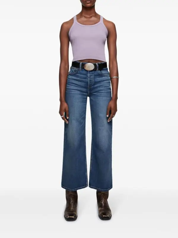 RE/DONE High-rise Wide-leg Jeans