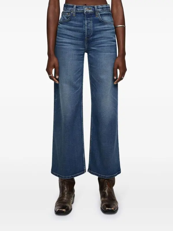 RE/DONE High-rise Wide-leg Jeans