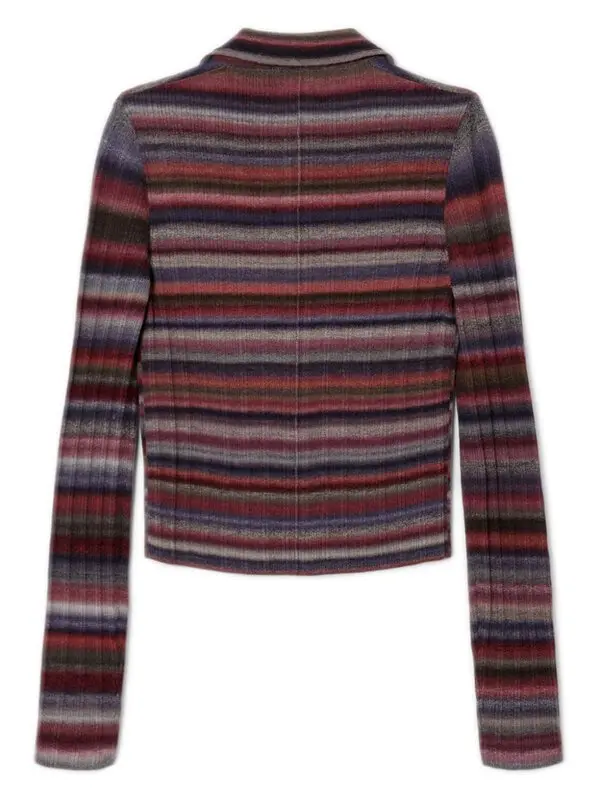 RE/DONE Ribbed Polo Cardigan - Red