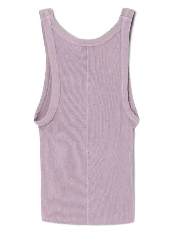 RE/DONE X Hanes Cropped Ribbed Tank Top