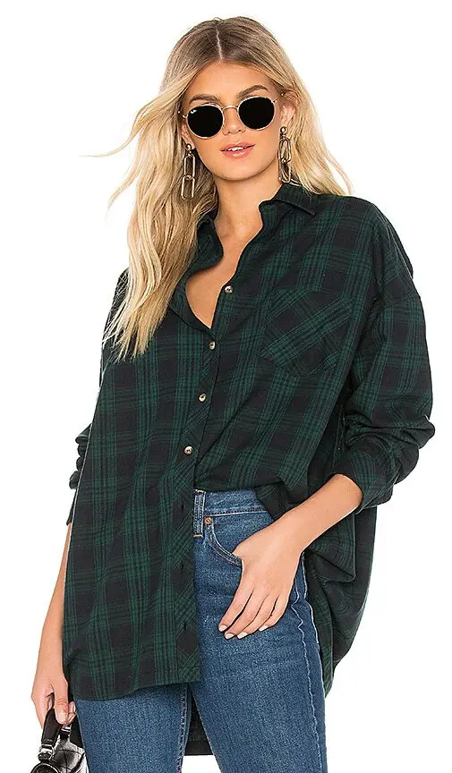Superdown Audriana Oversized Flannel Top