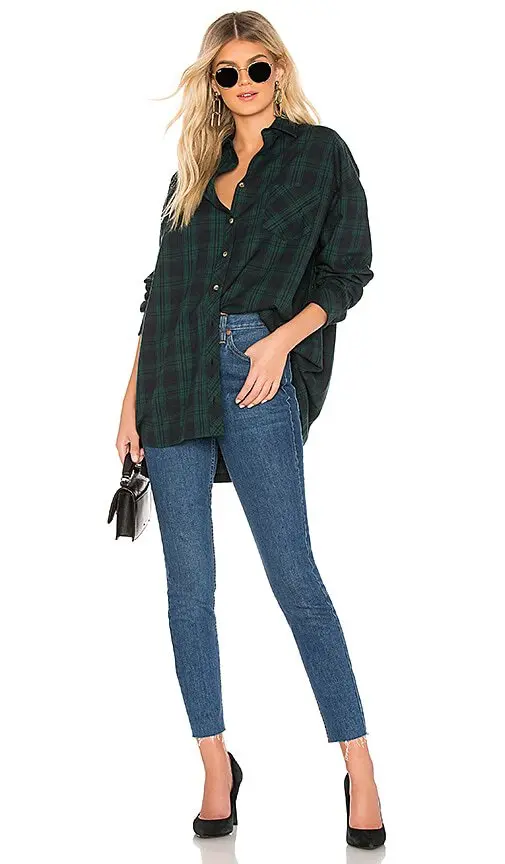 Superdown Audriana Oversized Flannel Top