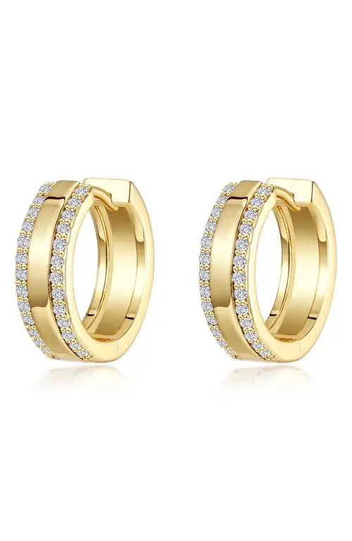 Lafonn Pavé Simulated Diamond Hoop Earrings - White