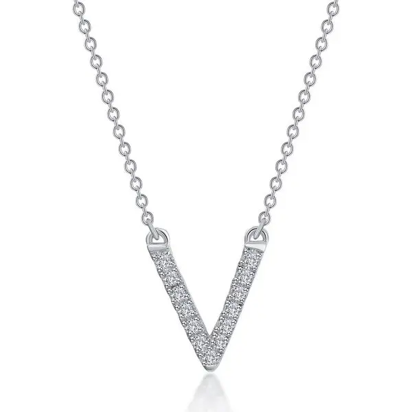Lafonn Pavé V-pendant Necklace - White