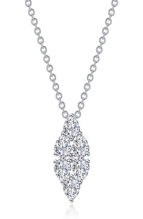 Lafonn Lab-grown Diamond Cluster Pendant Necklace - Silver