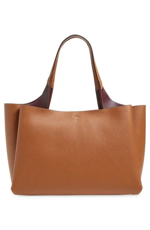 TOD'S Apa Leather Tote - Kenia/ Bordeaux