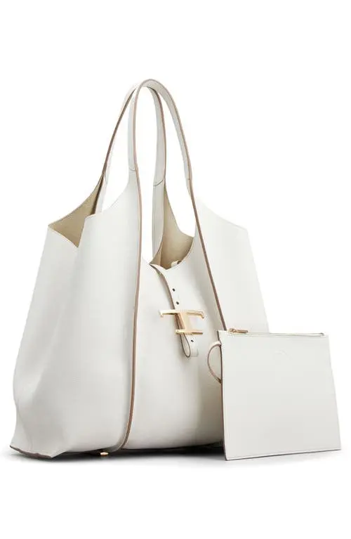 TOD'S Medium Shopping Tote - Bianco Calce