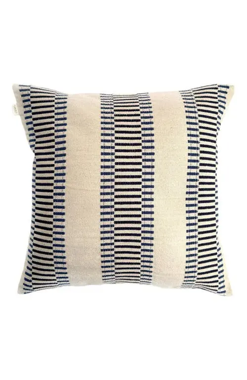 NIMMIT Spor Handwoven Pillowcover Only - Natural / Black - 20 X 20